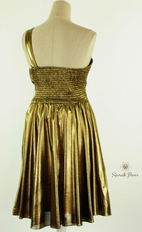 Vestido fiesta marilyn oro — Sarah Fleur
